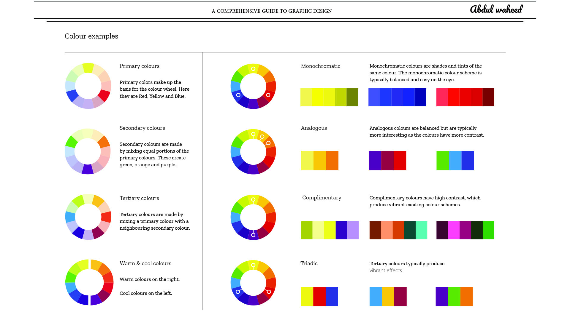 Colour or Color as Graphic Visual Element
